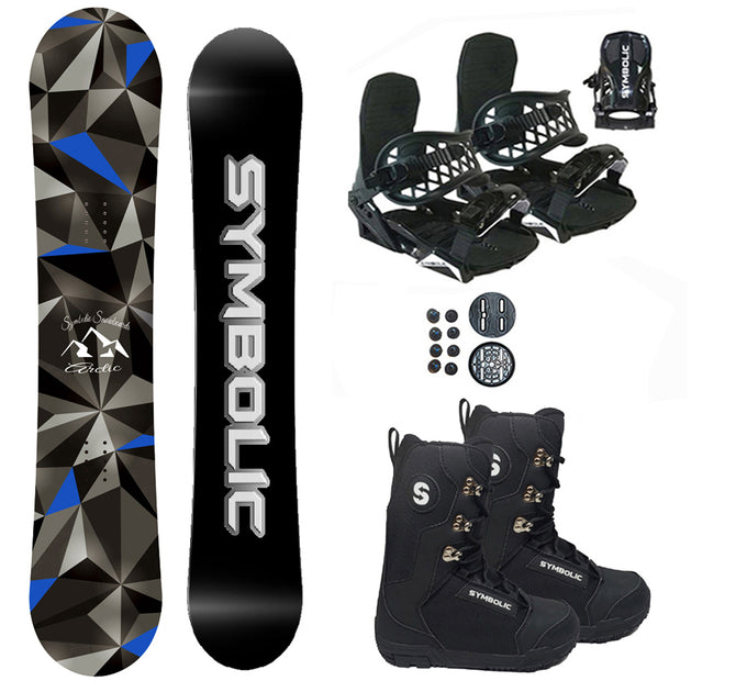 Symbolic Arctic Men's Snowboard And Black Bindings With Boots 3PC Comp ...