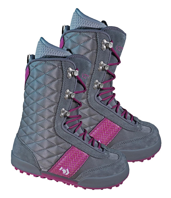 Northwave Vintage Snowboard Boots Grey Violet, USM Kids 5.5-6 Mondo 24 ...