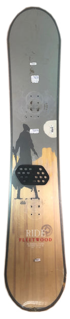 165cm Ride Fleetwood WIDE Used Wood Grain Grey Snowboard Scratch Dent ...